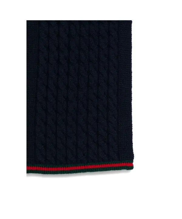 Gucci Cable-knit Wool Scarf
