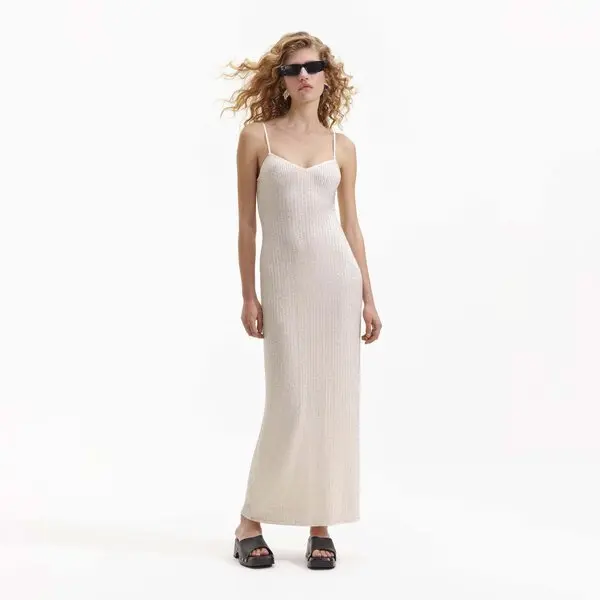 SELF-PORTRAIT Rhinestone Embellished Sleeveless Maxi Dress