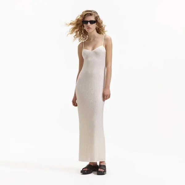 SELF-PORTRAIT Rhinestone Embellished Sleeveless Maxi Dress