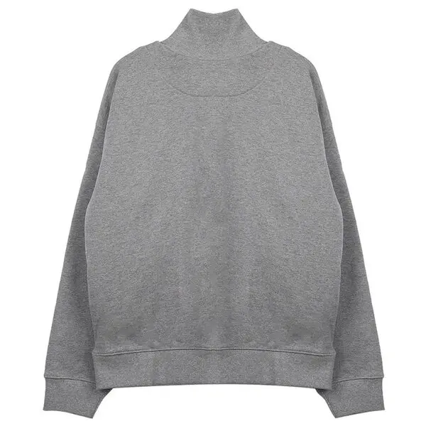 Maison Kitsuné Half-zip Sweatshirt With Fox Patch - Gray