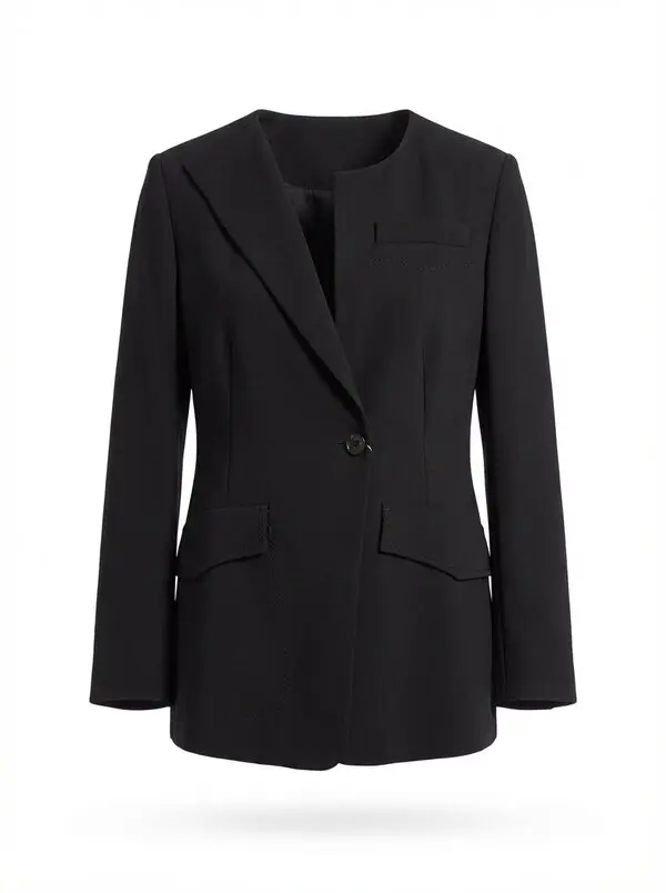 Max Mara Long-sleeved Suit Coat With Button Detail