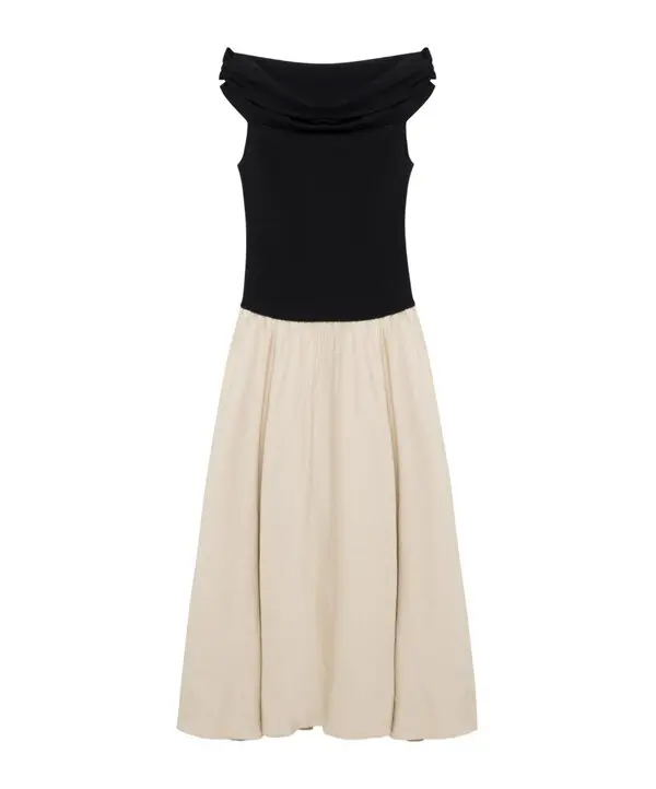 Simkhai Adaline Knit Linen Midi Dress - Black/multi