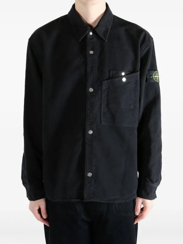 Stone Island Snap-button Patch Shirt