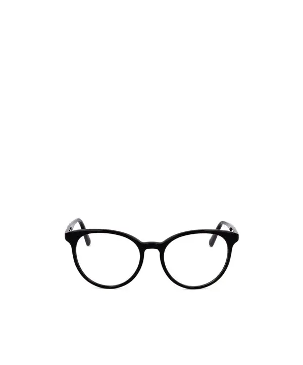 Moncler Oval Frame Eyeglasses - Black