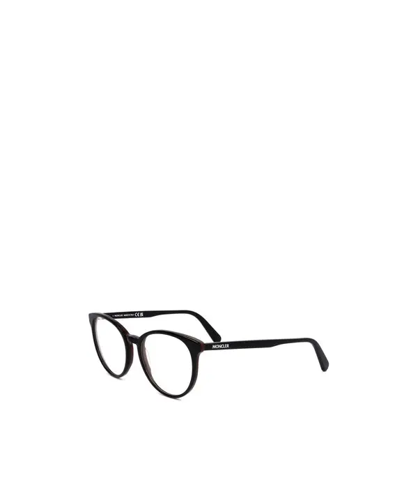 Moncler Oval Frame Eyeglasses - Black