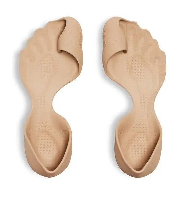 Balenciaga Open Toe Flats - Beige