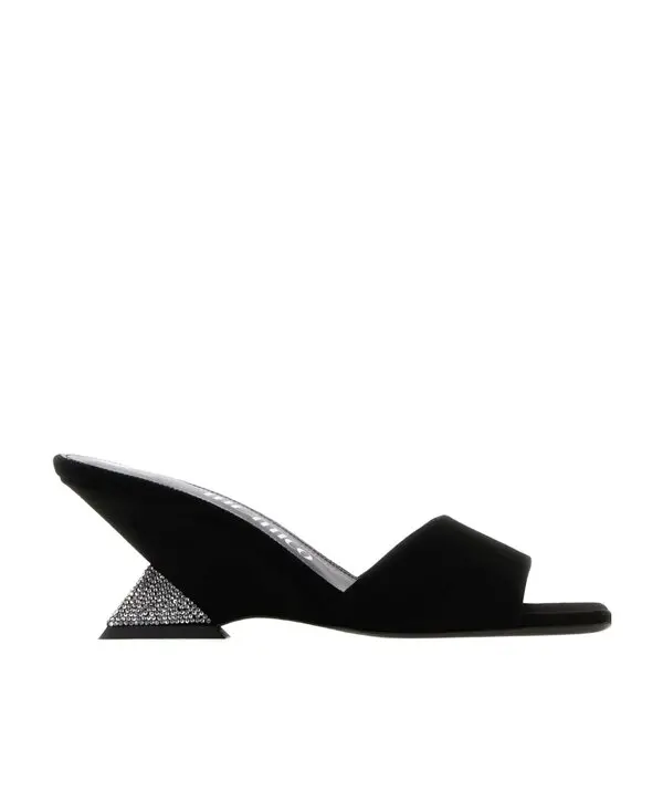 Attico The Cheope Heeled Mules By - Black