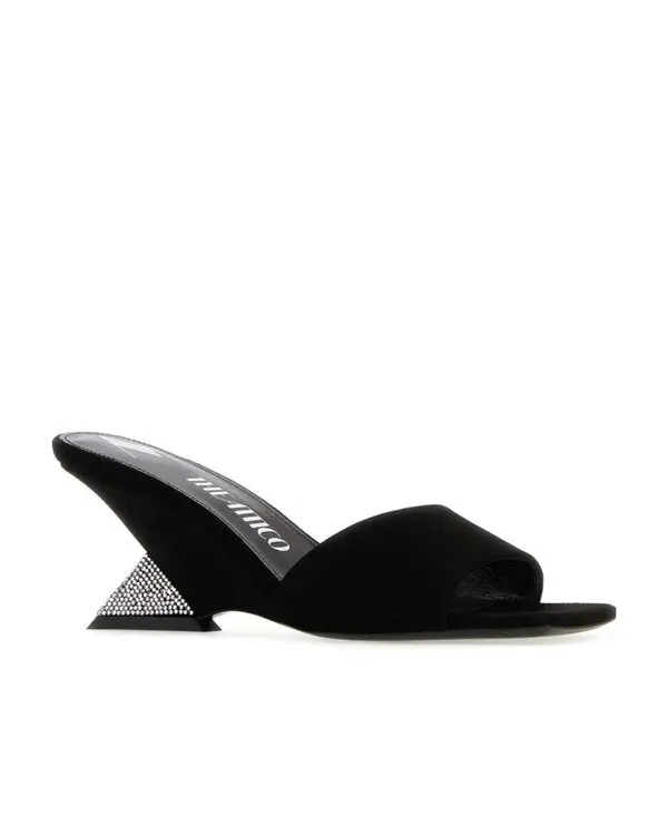 Attico The Cheope Heeled Mules By - Black