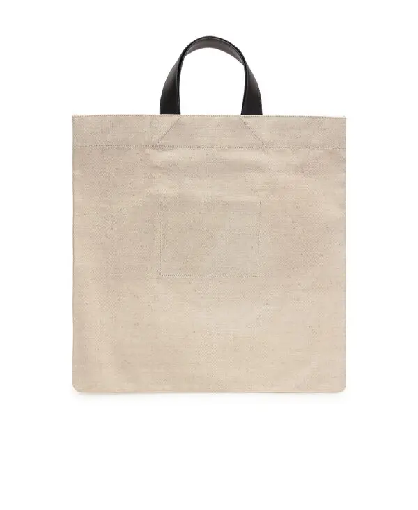 JIL SANDER Logo Printed Square Tote Bag - Nude