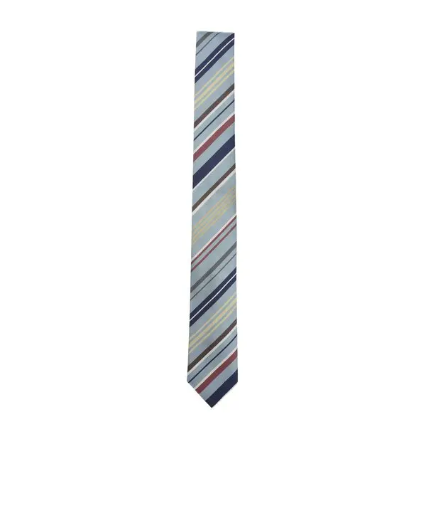Paul Smith Striped Pointed-tip Tie - Blue