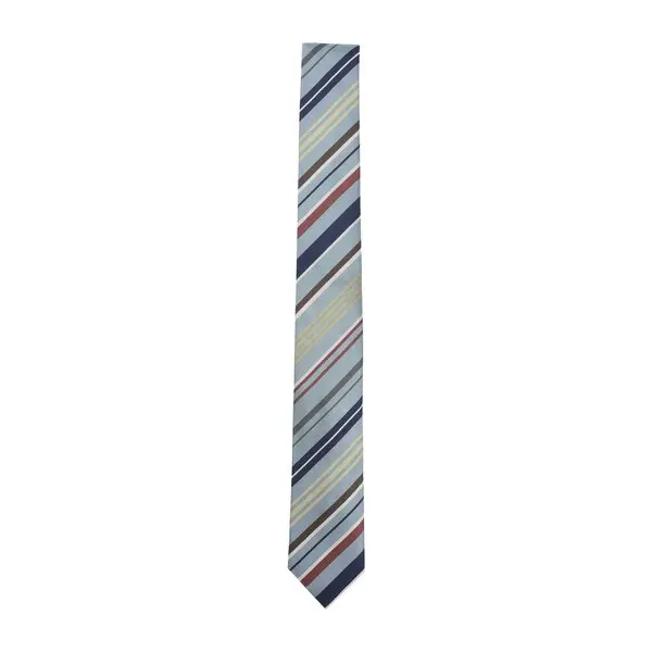 Paul Smith Striped Pointed-tip Tie - Blue