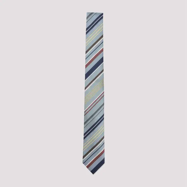 Paul Smith Striped Pointed-tip Tie - Blue