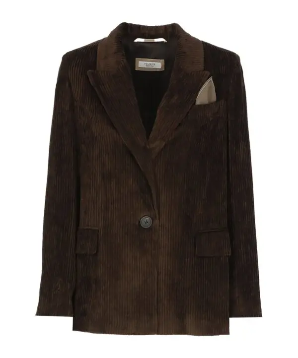 Peserico Corduroy Blazer - Black