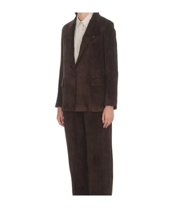 Peserico Corduroy Blazer - Black