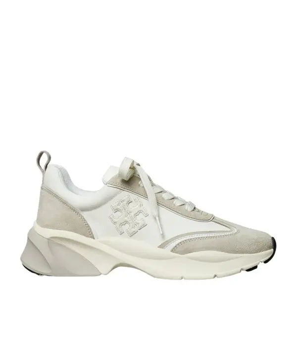 Tory Burch Good Luck" Lace-up Trainers - White/fossil Color