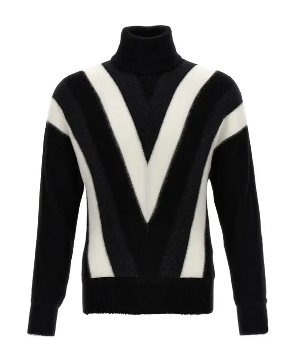 Saint Laurent And Natural Wool Turtleneck Long-sleeved Jumper
