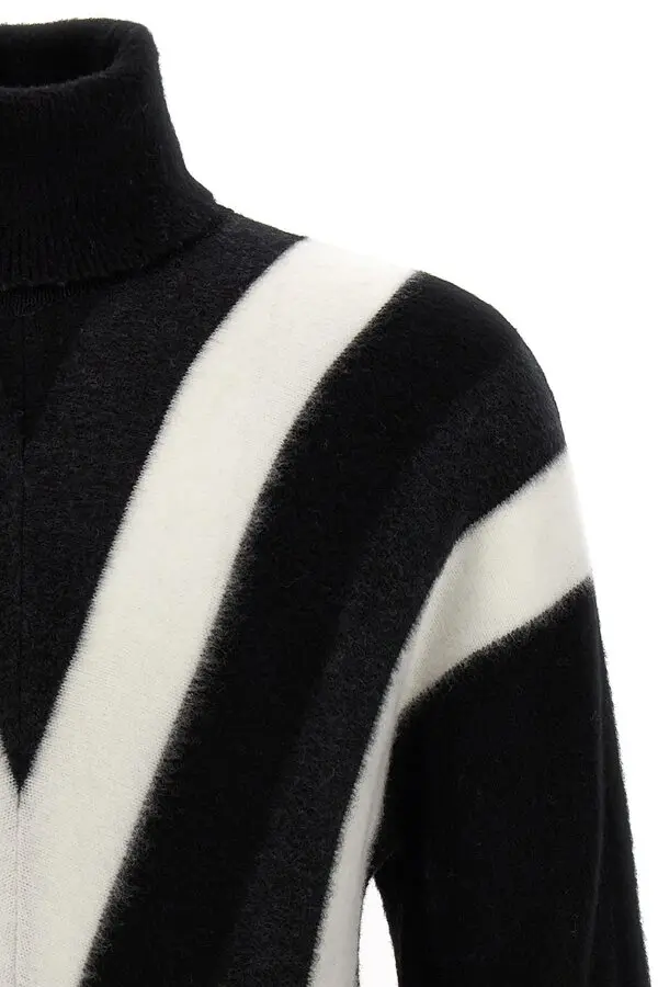 Saint Laurent And Natural Wool Turtleneck Long-sleeved Jumper