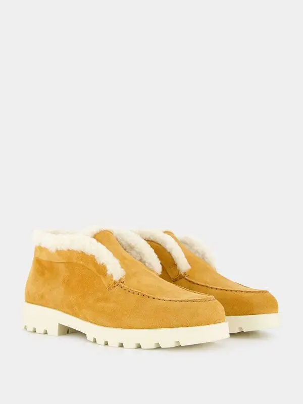 Santoni Shearling Ankle Boots