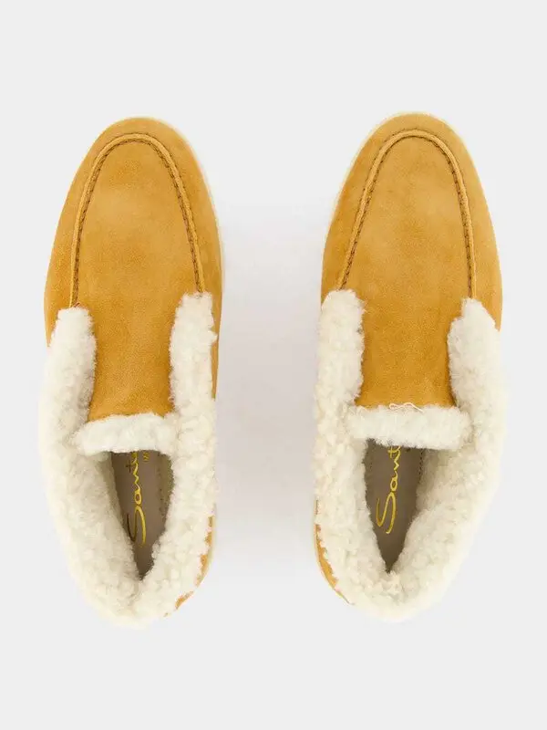 Santoni Shearling Ankle Boots