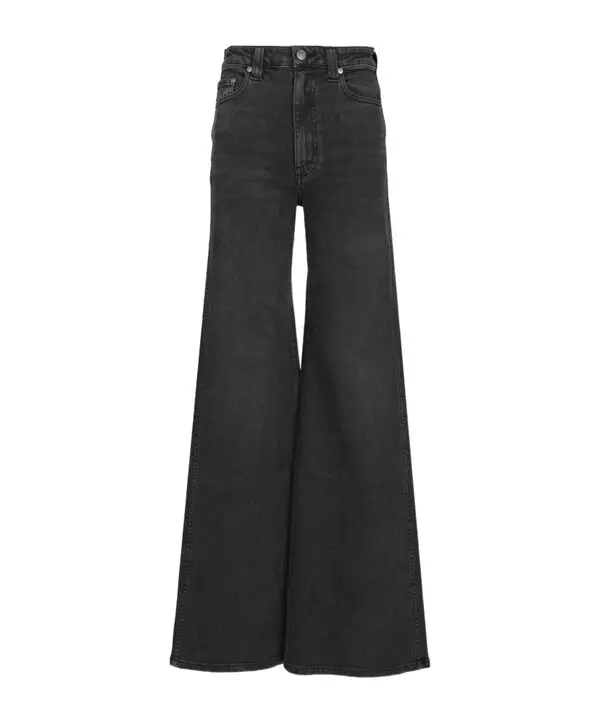 Khaite Dane" High-waisted Wide-leg Jeans - Black