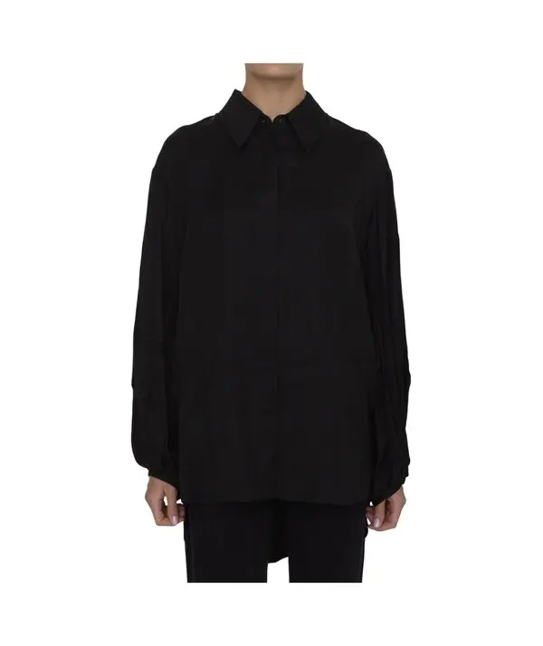Khaite The Bam Long Sleeved Shirt - Black