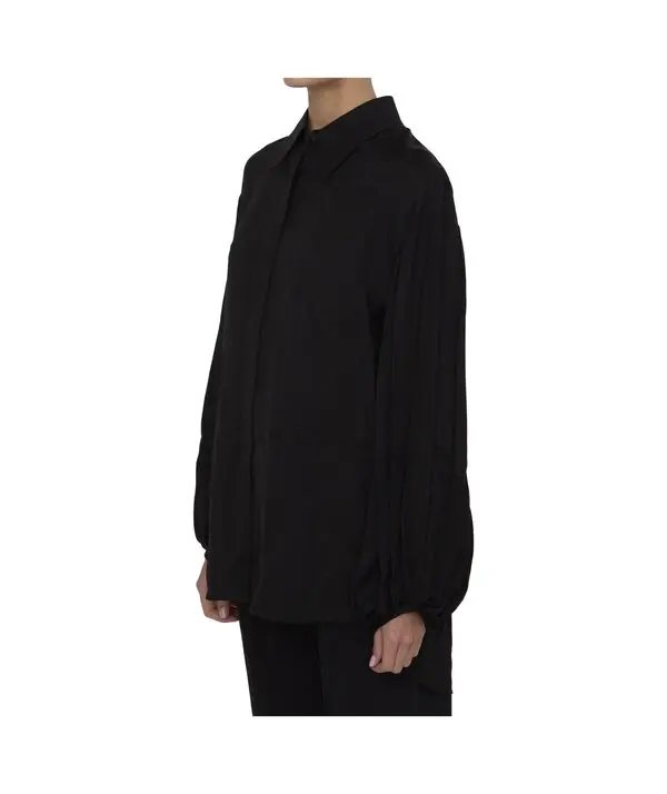Khaite The Bam Long Sleeved Shirt - Black