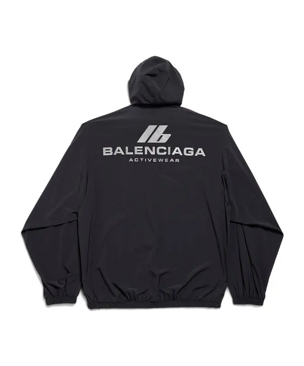 Balenciaga Activewear Logo Printed Windbreaker Jacket