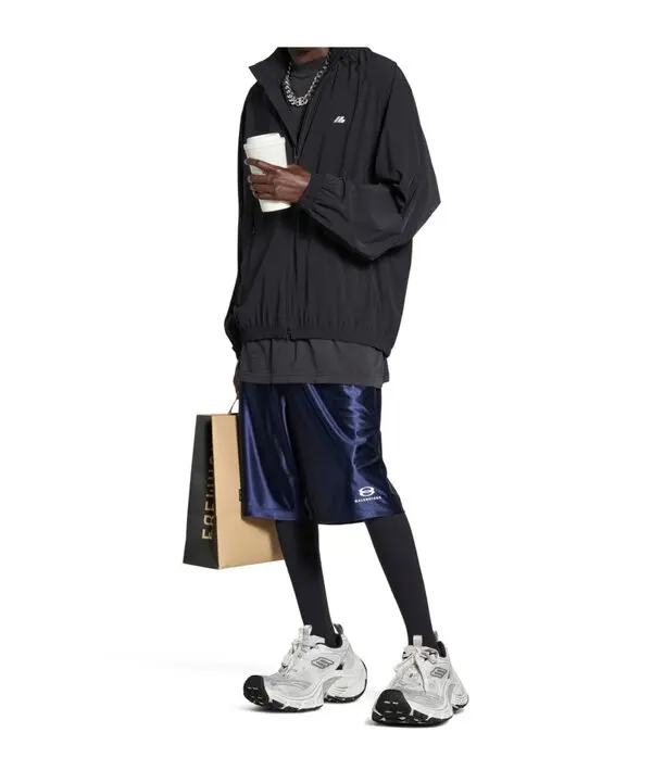 Balenciaga Activewear Logo Printed Windbreaker Jacket