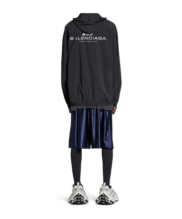 Balenciaga Activewear Logo Printed Windbreaker Jacket