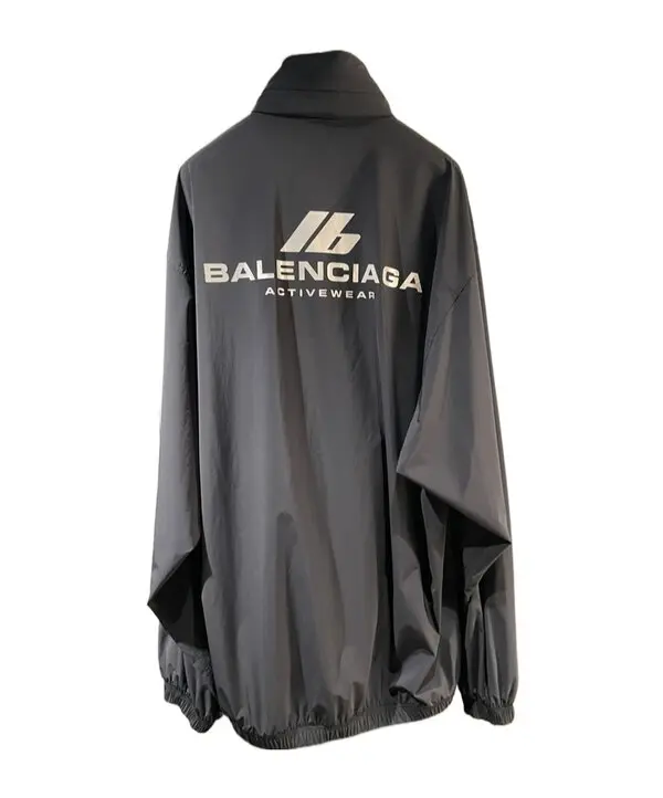 Balenciaga Activewear Logo Printed Windbreaker Jacket