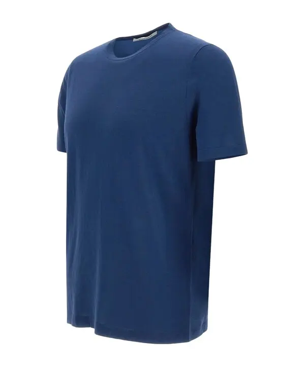 KANGRA Crew Neck Cotton T-shirt - Blue