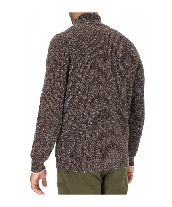 Peserico Turtleneck Jumper With Ribbed Details