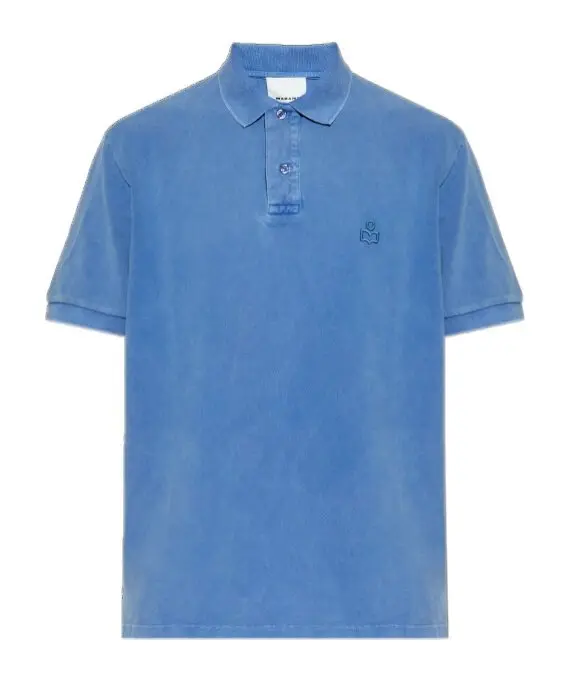 Isabel Marant Étoile Afko Logo Embroidered Buttoned Polo Shirt