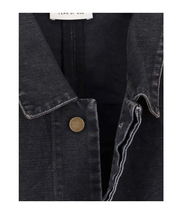 Fear Of God Utility" Long Sleeve Denim Jacket - Black