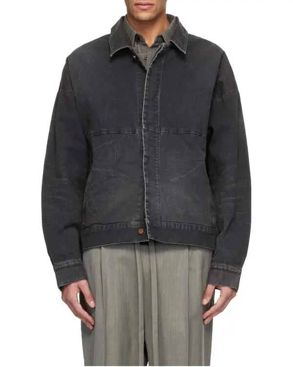 Fear Of God Utility" Long Sleeve Denim Jacket - Black