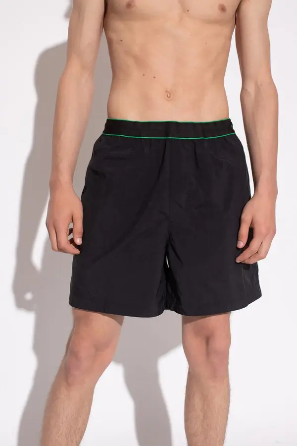 Bottega Veneta Logo Waistband Swimming Trunks