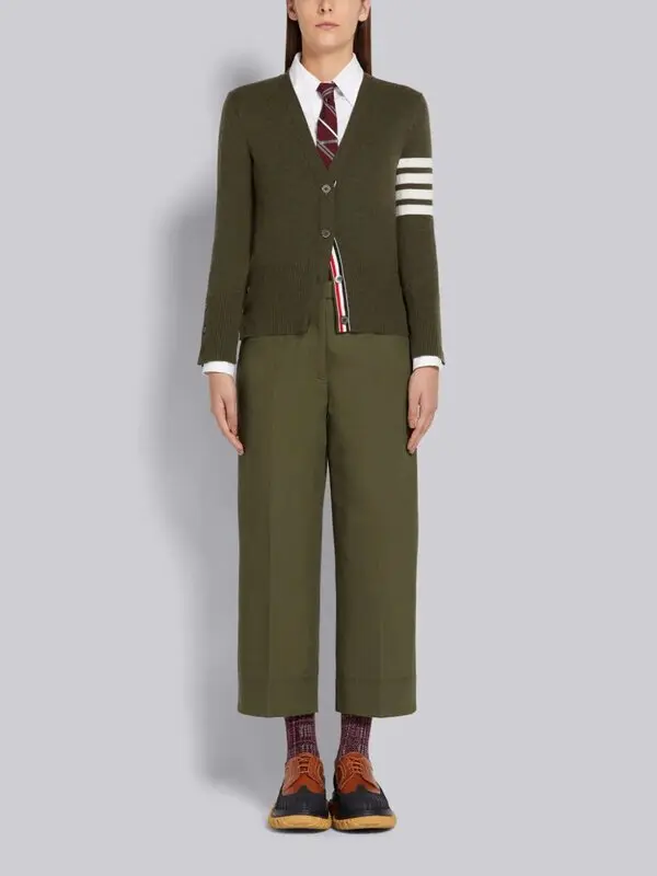 Thom Browne Four-bar V-neck Cardigan - Black