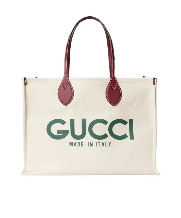 Gucci Logo Printed Tote Bag