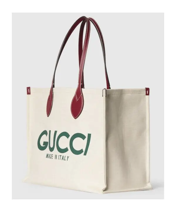 Gucci Logo Printed Tote Bag
