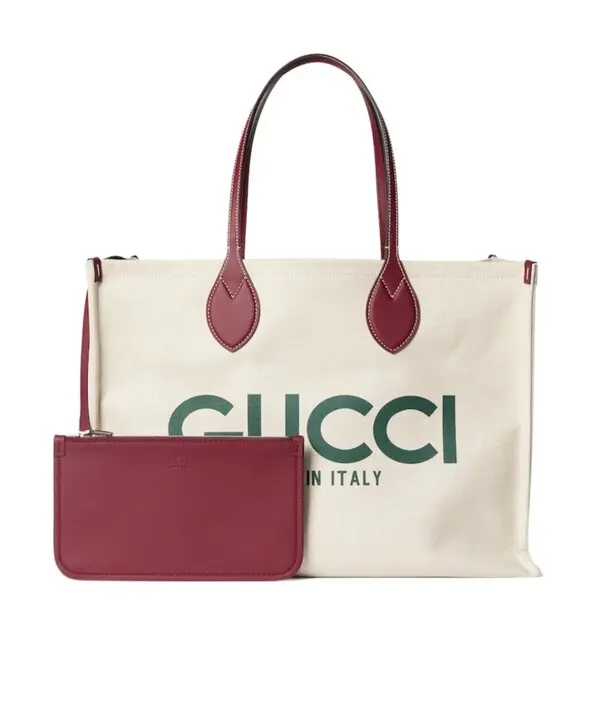 Gucci Logo Printed Tote Bag
