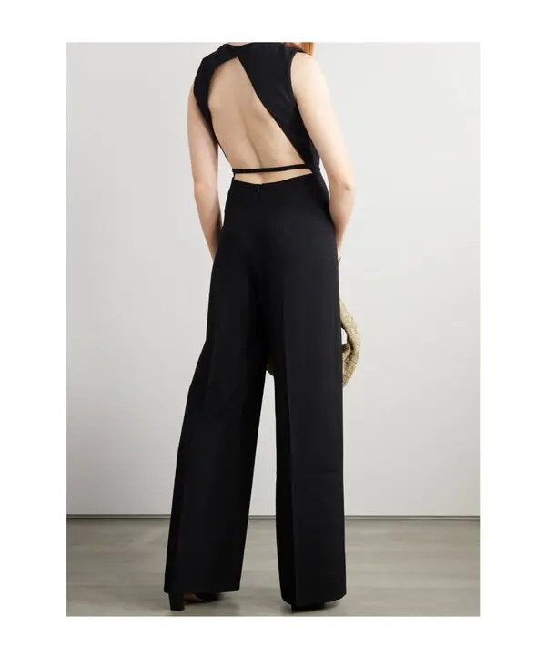 JOSEPH Sleeveless V-neck Wide Leg Jumpsuit