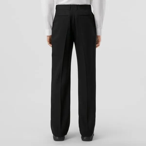 Burberry Straight Leg Tailored Trousers - Black