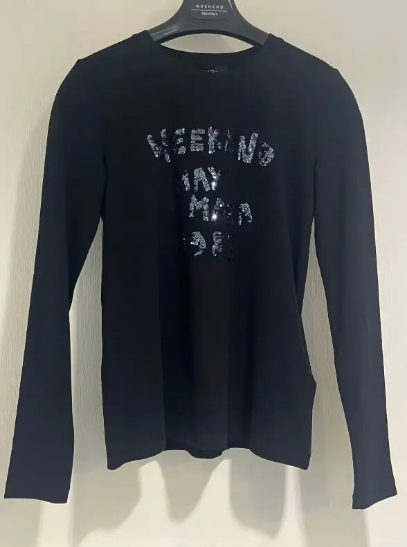 Max Mara Long Sleeve T-shirt With Sequins