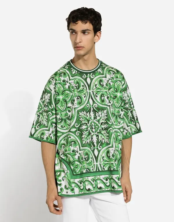 Dolce & Gabbana Dolce Gabbana Majolica Printed Crewneck T-shirt