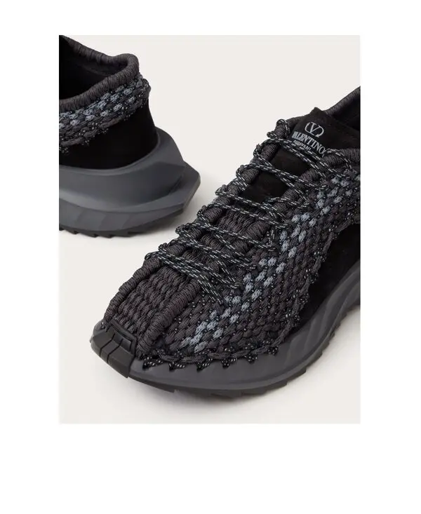 Valentino Garavani Low-cut Sneakers With Logo Lacing And Maxi Stud Detail