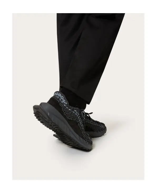 Valentino Garavani Low-cut Sneakers With Logo Lacing And Maxi Stud Detail