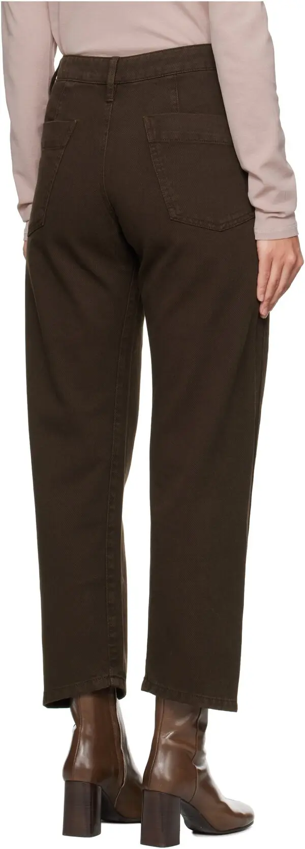 LEMAIRE High-waist Straight-leg Cropped Trousers