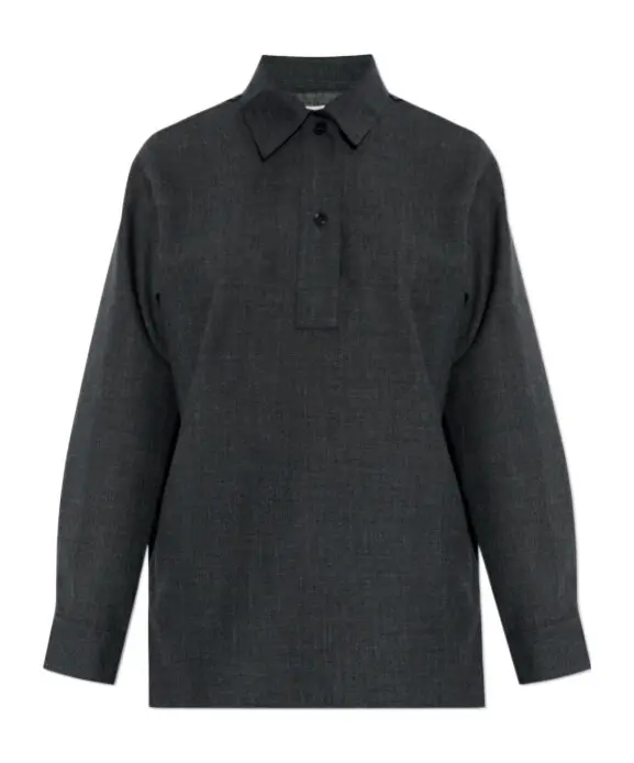 Studio Nicholson Pinole Button-up Top - Black