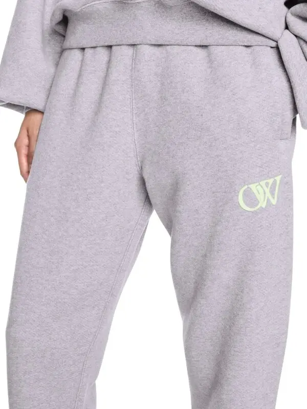 Off-White Logo Embroidered Joggers - Gray