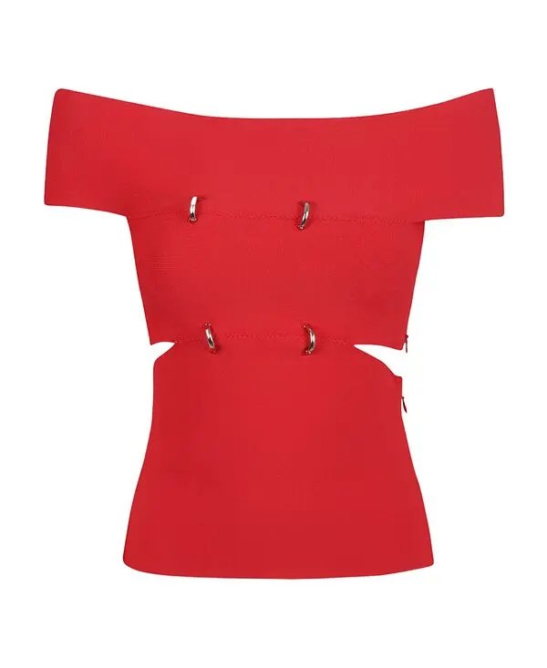 Alexander McQueen Off-the-shoulder Cut-out Top